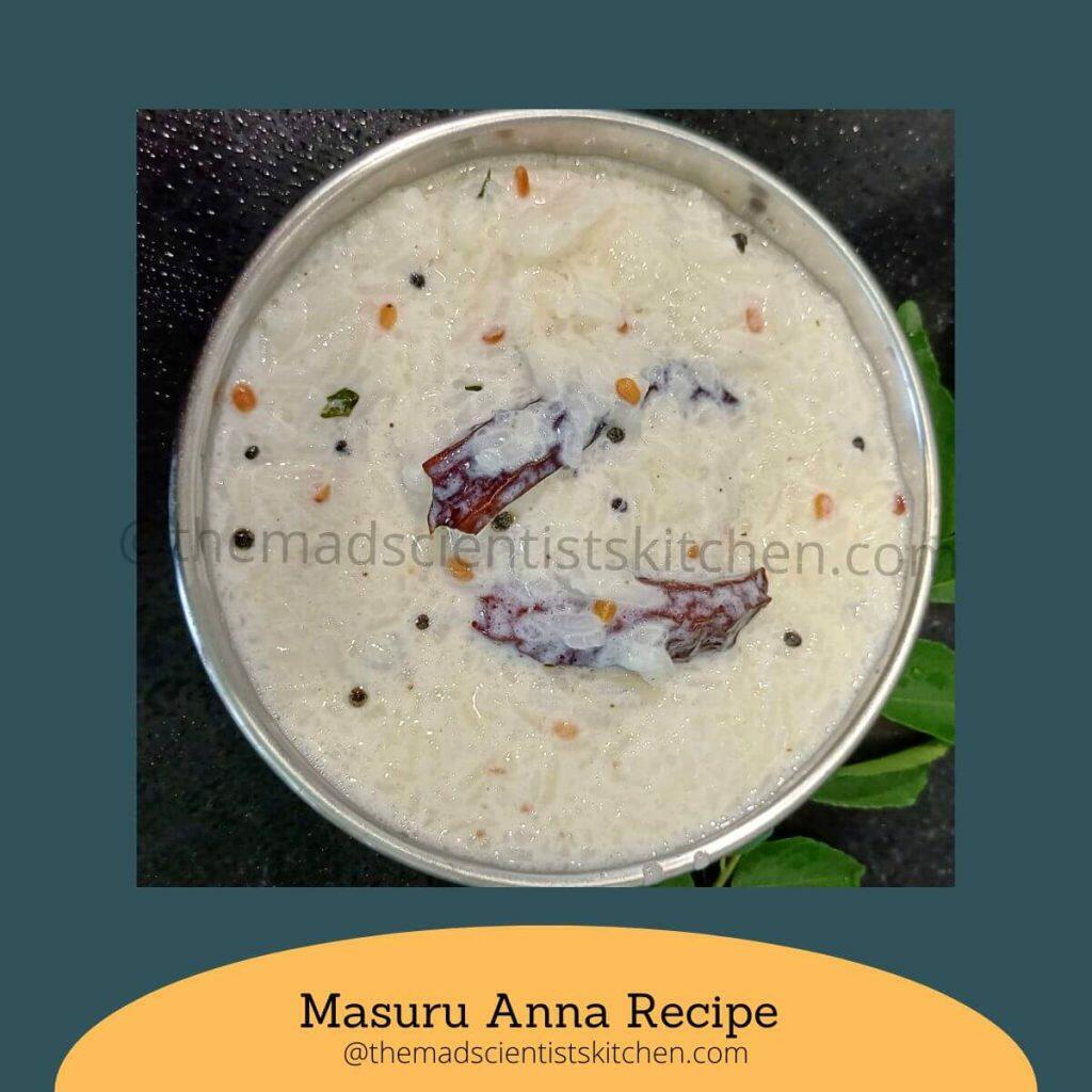 Masuru Anna Recipe - The Mad Scientists Kitchen