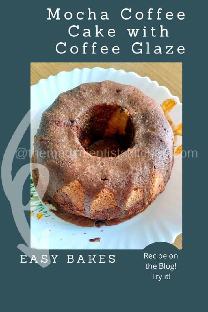 Mocha Coffee Cake with Coffee Glaze - The Mad Scientists Kitchen