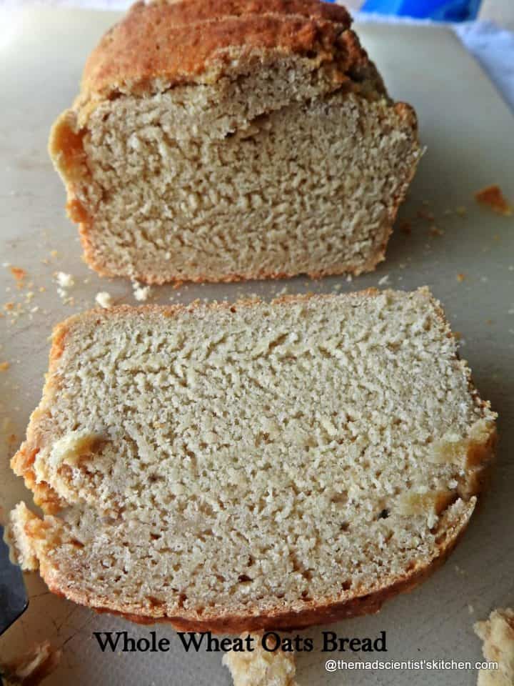 Whole Wheat Oats Bread #BreadBakers -msk