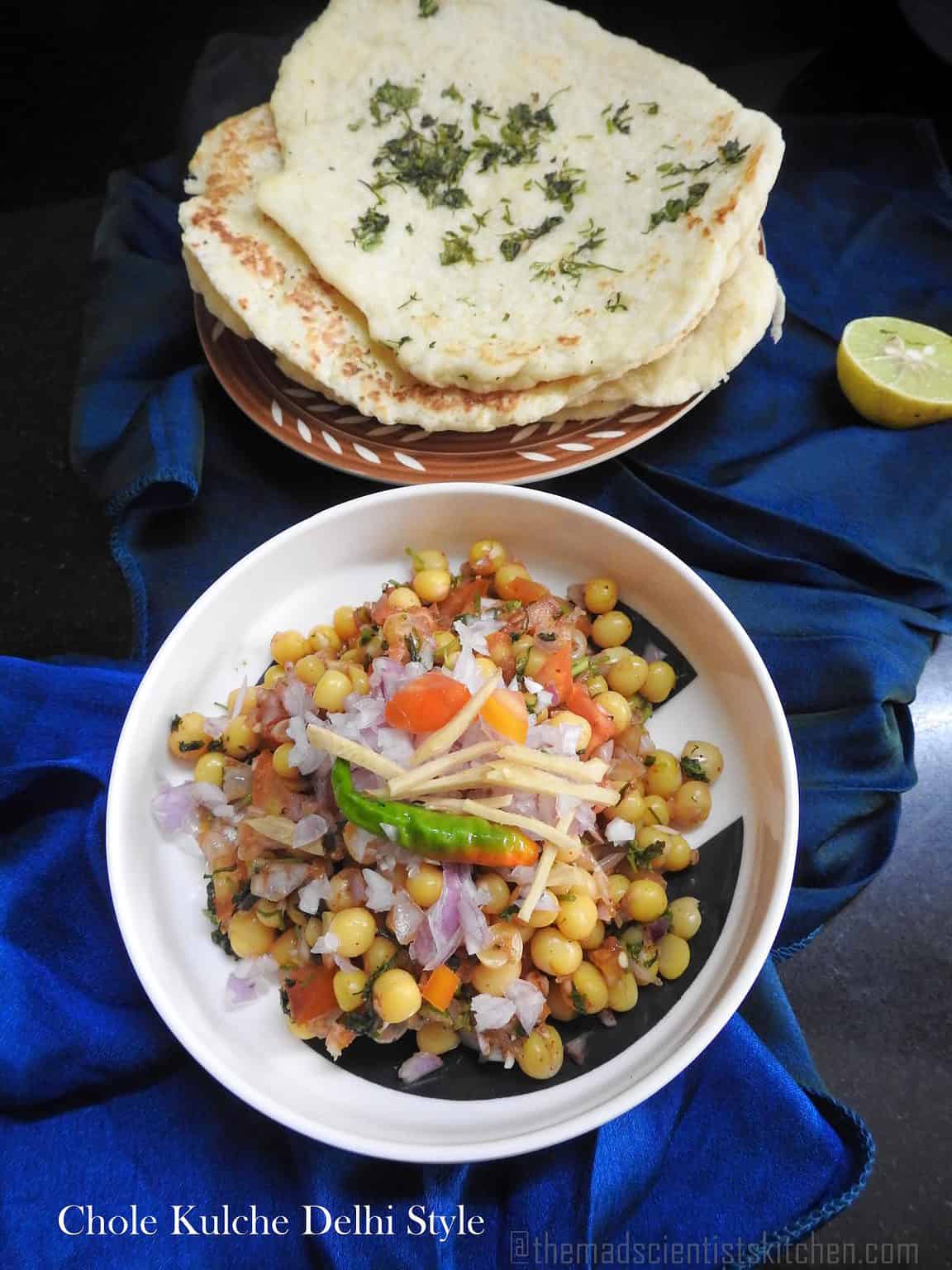 Chole Kulcha Delhi Style~Street Food #BreadBakers