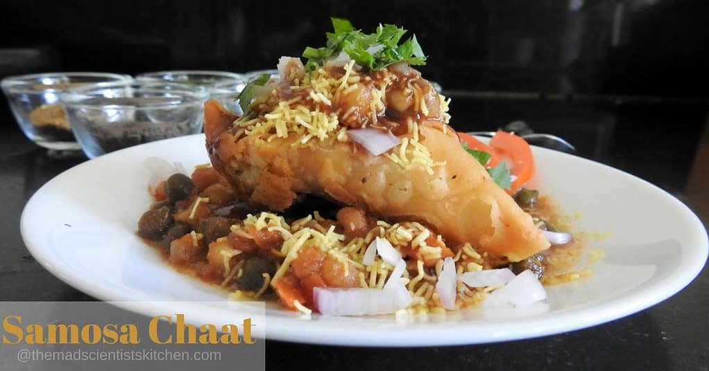Samosa Chaat Recipe- The Mad Scientist's Kitchen