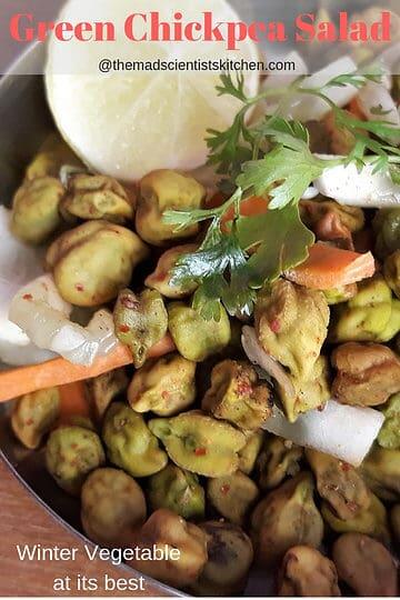 Fresh Hara Chana Chaat|Green Chickpea Salad -msk