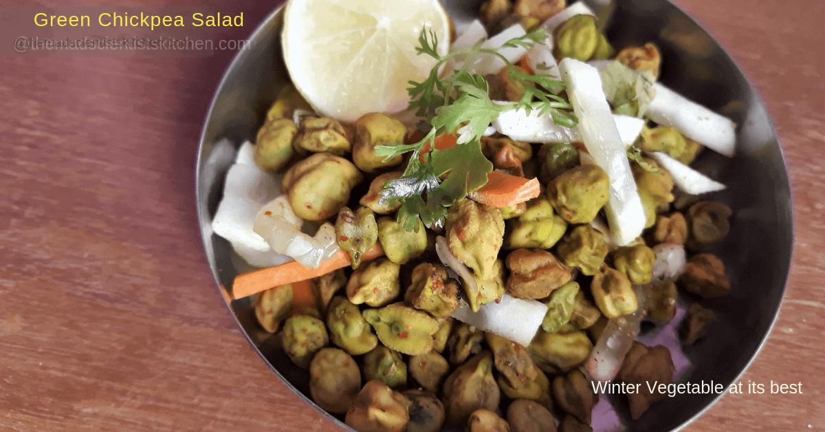 Fresh Hara Chana Chaat|Green Chickpea Salad -msk