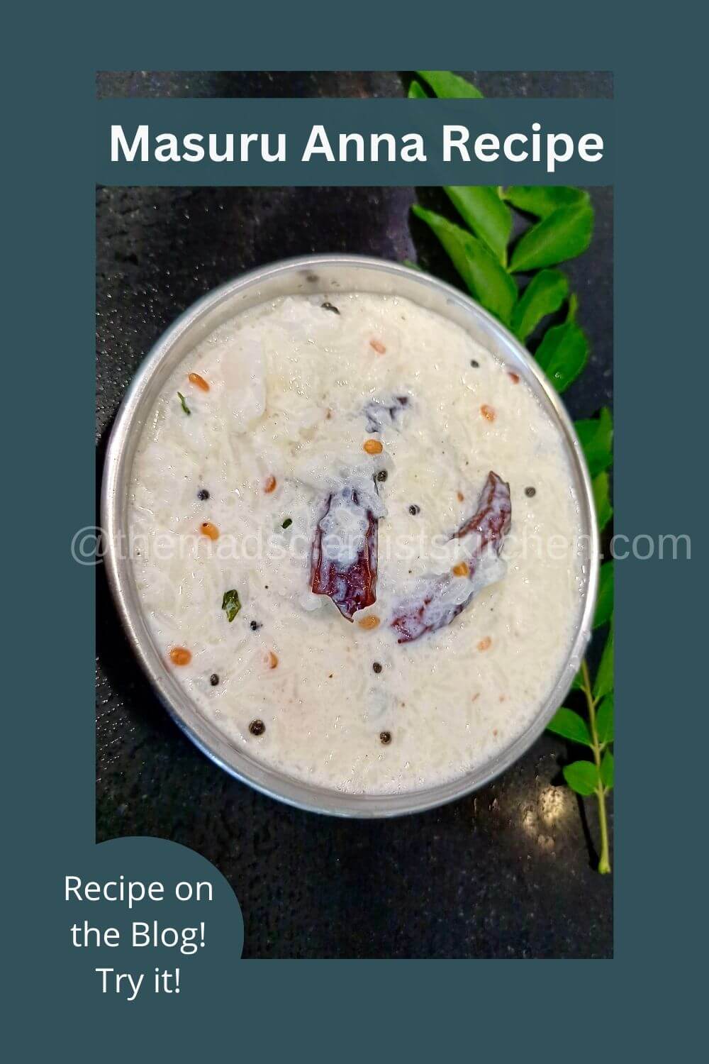 Masuru Anna Recipe - The Mad Scientists Kitchen