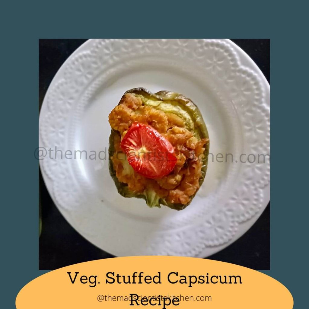 Veg. Stuffed Capsicum Recipe - The Mad Scientists Kitchen